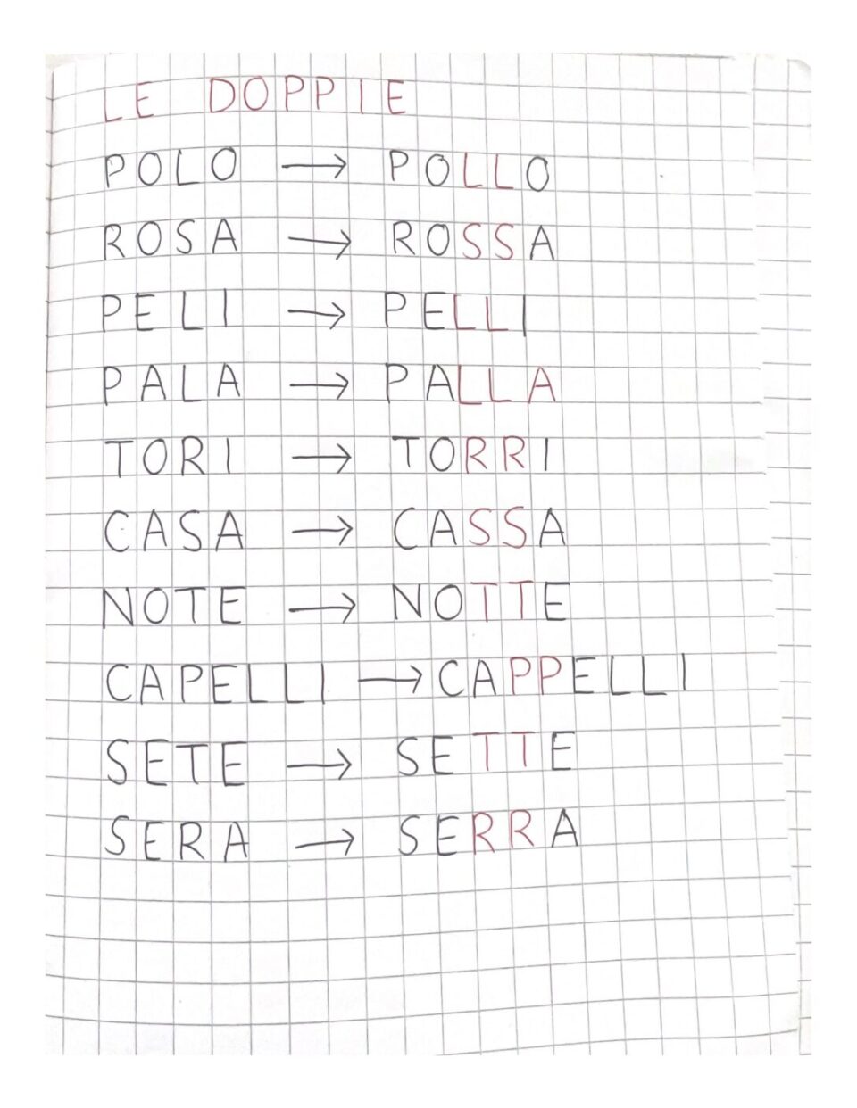 Le doppie - maestra Ilaria