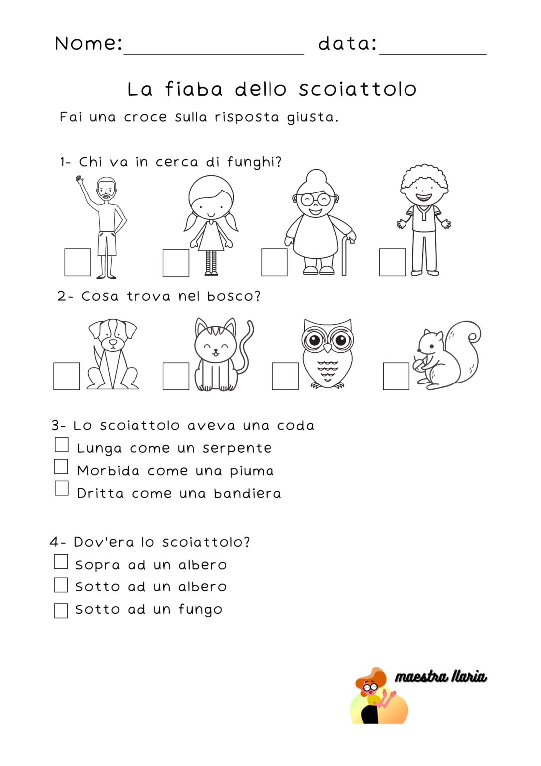 Verifiche di 2° quadrimestre - italiano classe 1^ - maestra Ilaria