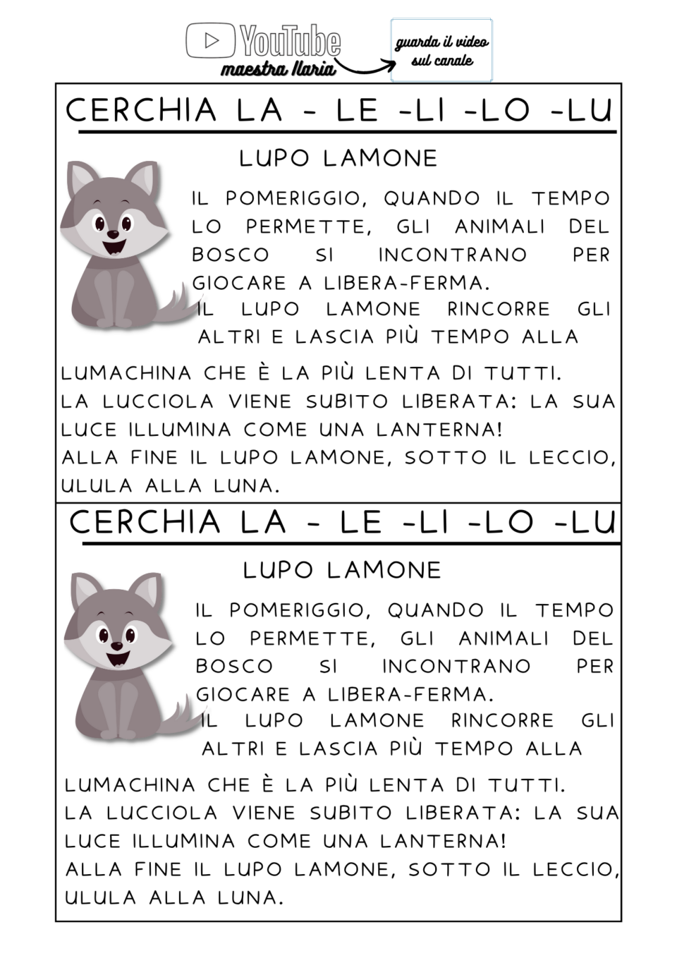 Le consonanti M - L - T - maestra Ilaria