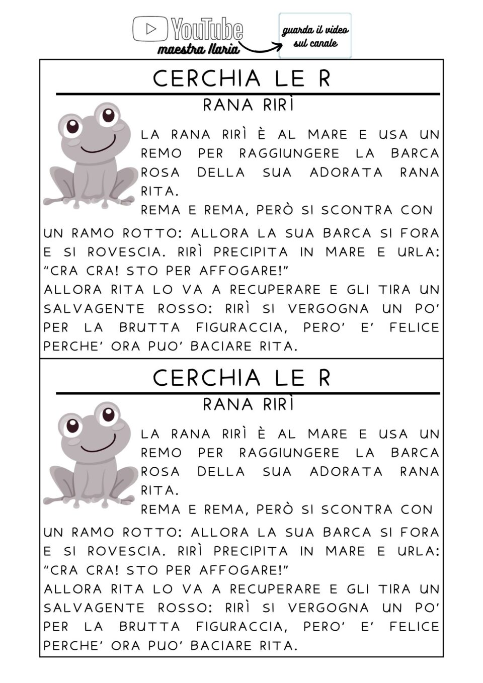 Le consonanti N - S - R - maestra Ilaria