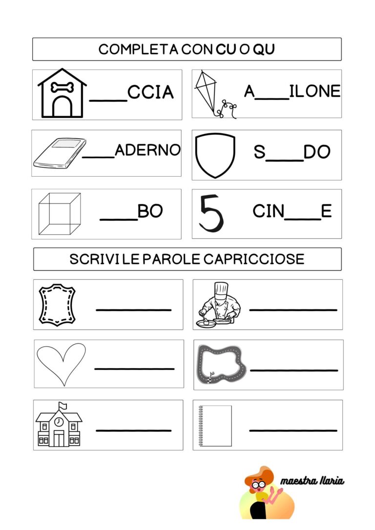 CU - QU e le parole capricciose - maestra Ilaria