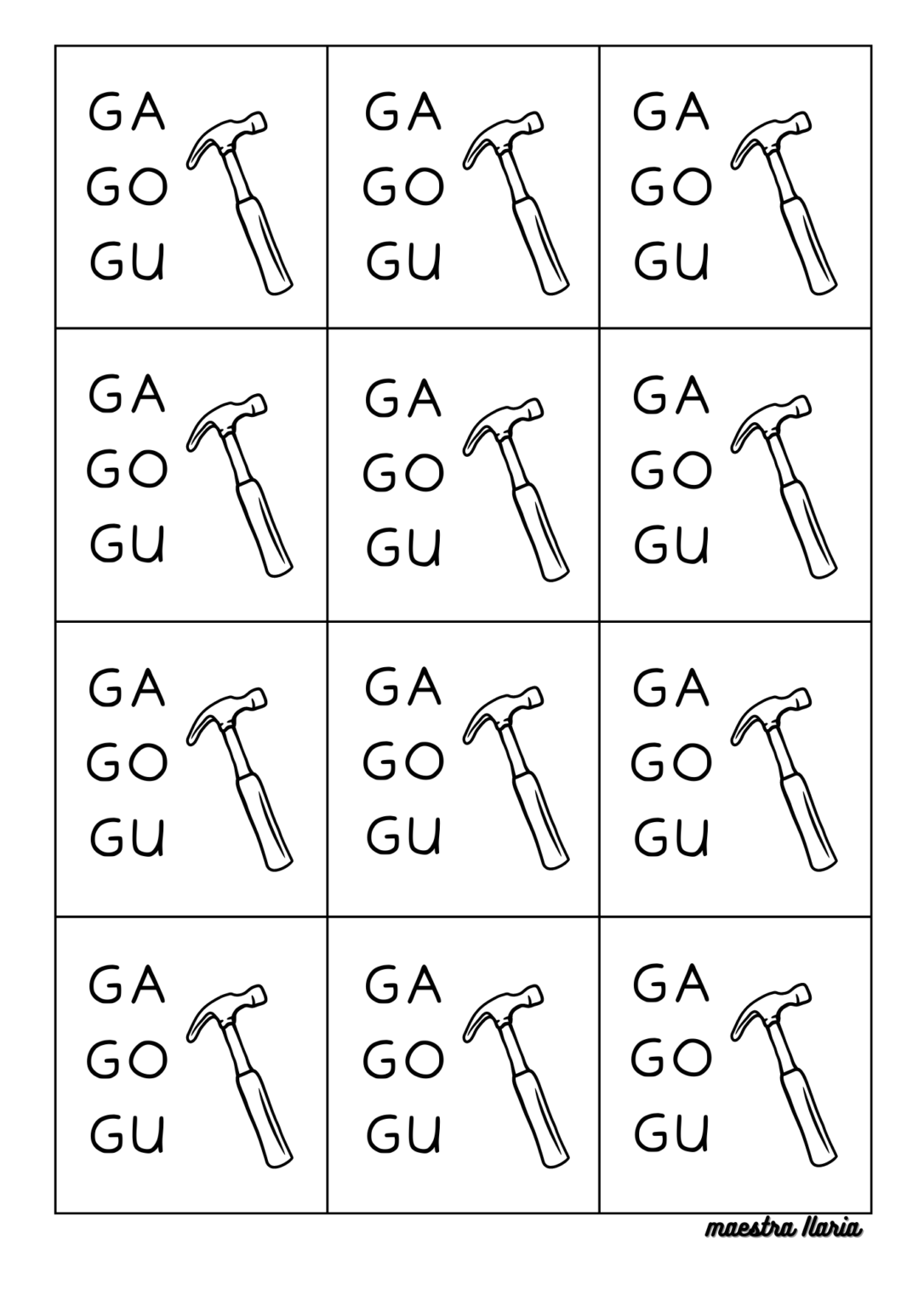 Suoni duri e dolci di C e G - maestra Ilaria