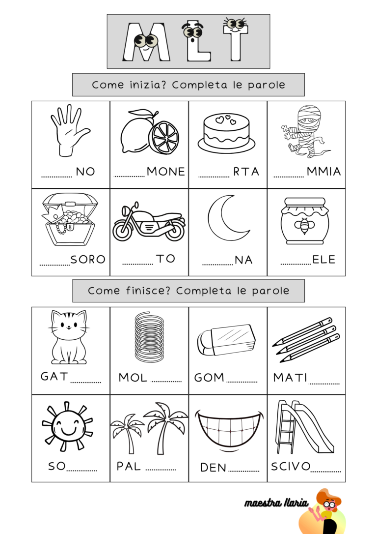Prime parole - giochi e attività - maestra Ilaria