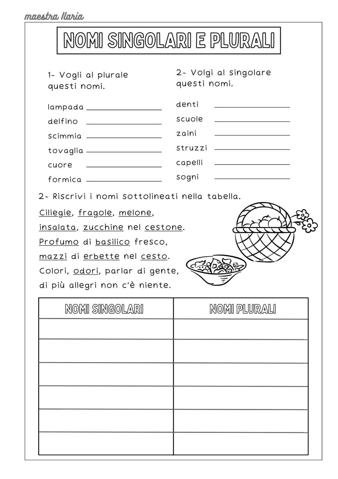 Il nome - maestra Ilaria