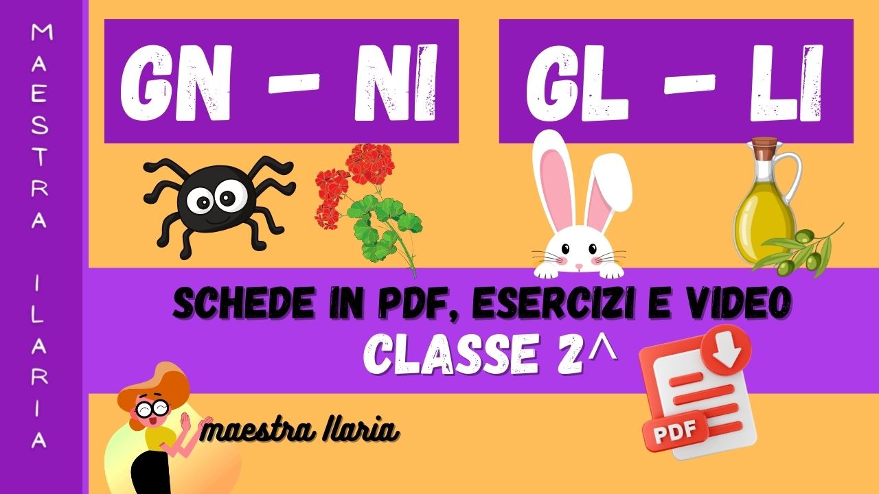 GN - NI, GL - LI: ripasso ortografico - maestra Ilaria