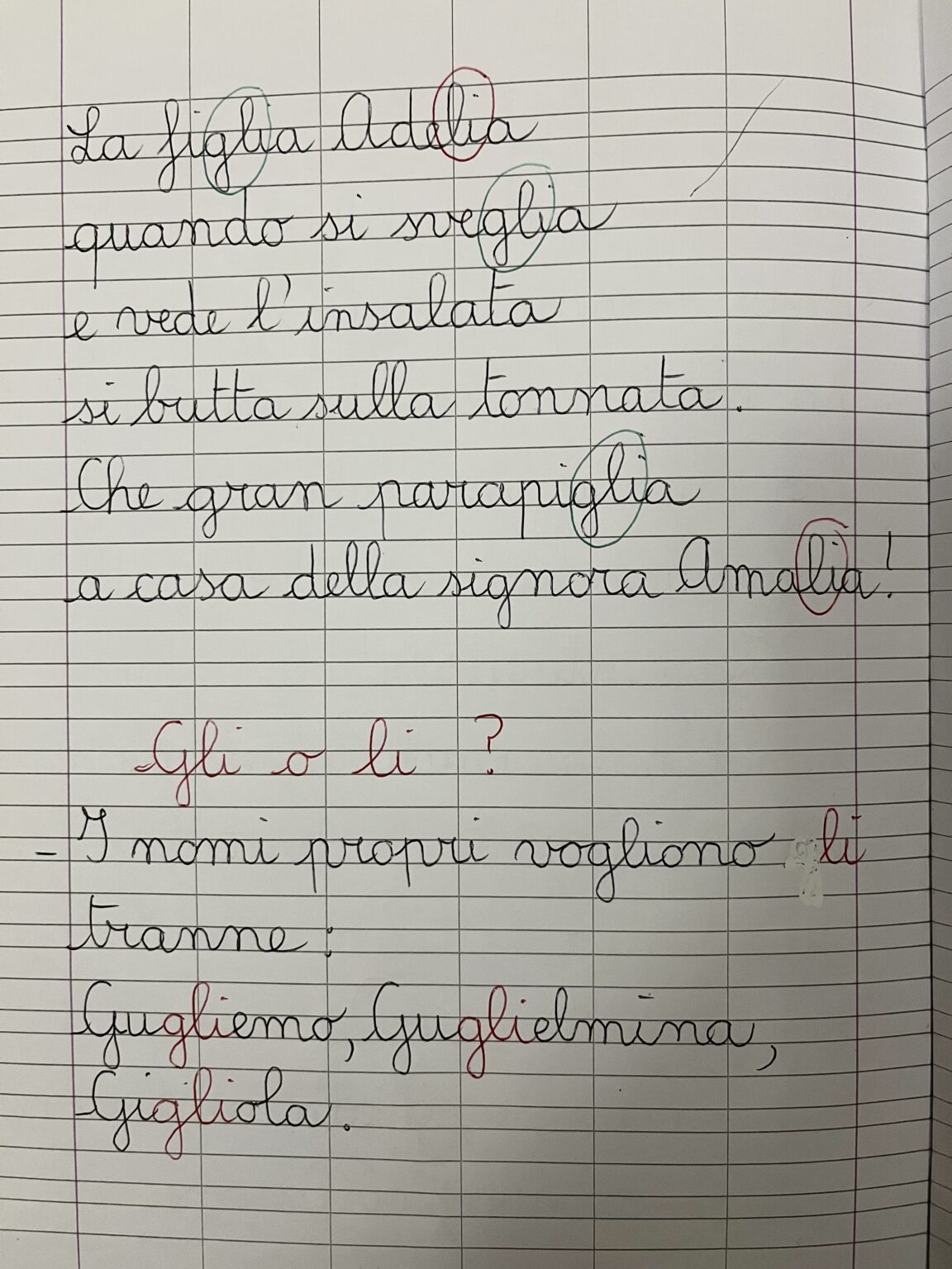GN - NI, GL - LI: ripasso ortografico - maestra Ilaria