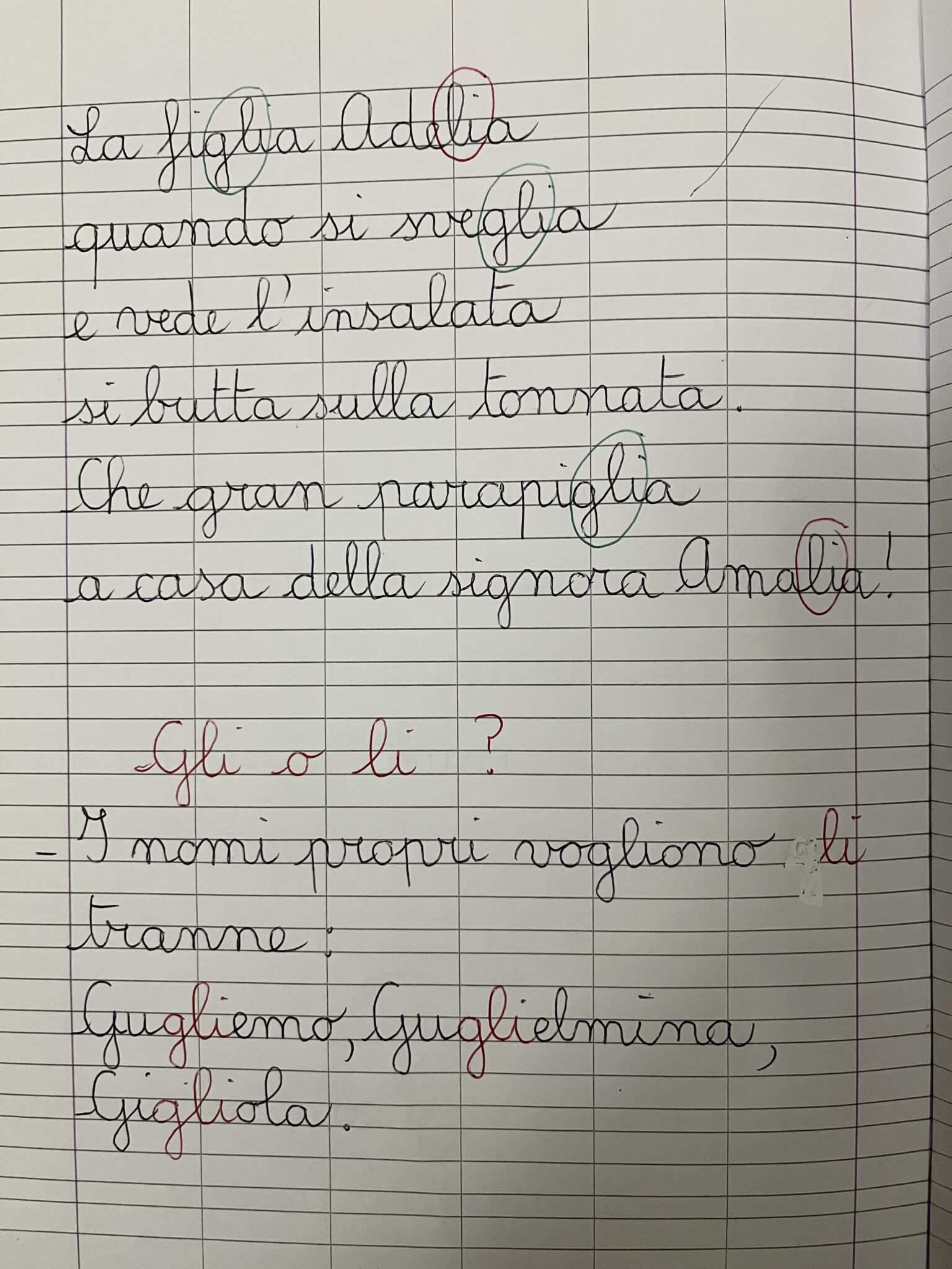GN - NI, GL - LI: ripasso ortografico - maestra Ilaria