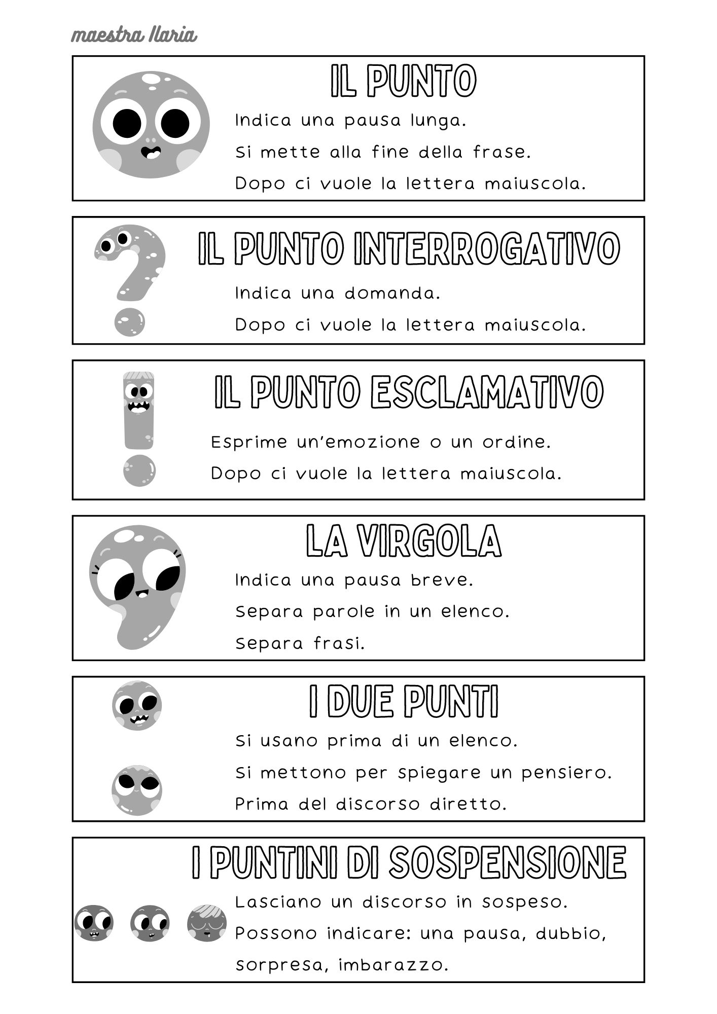 La punteggiatura - maestra Ilaria