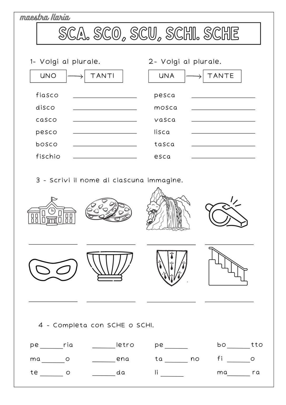 SC - suoni duri e dolci - maestra Ilaria