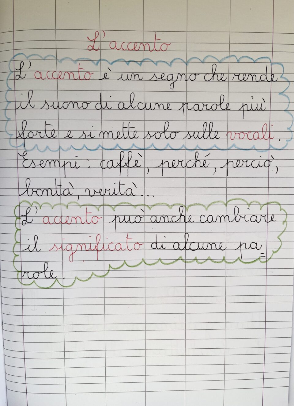 L'accento in 2^ - maestra Ilaria