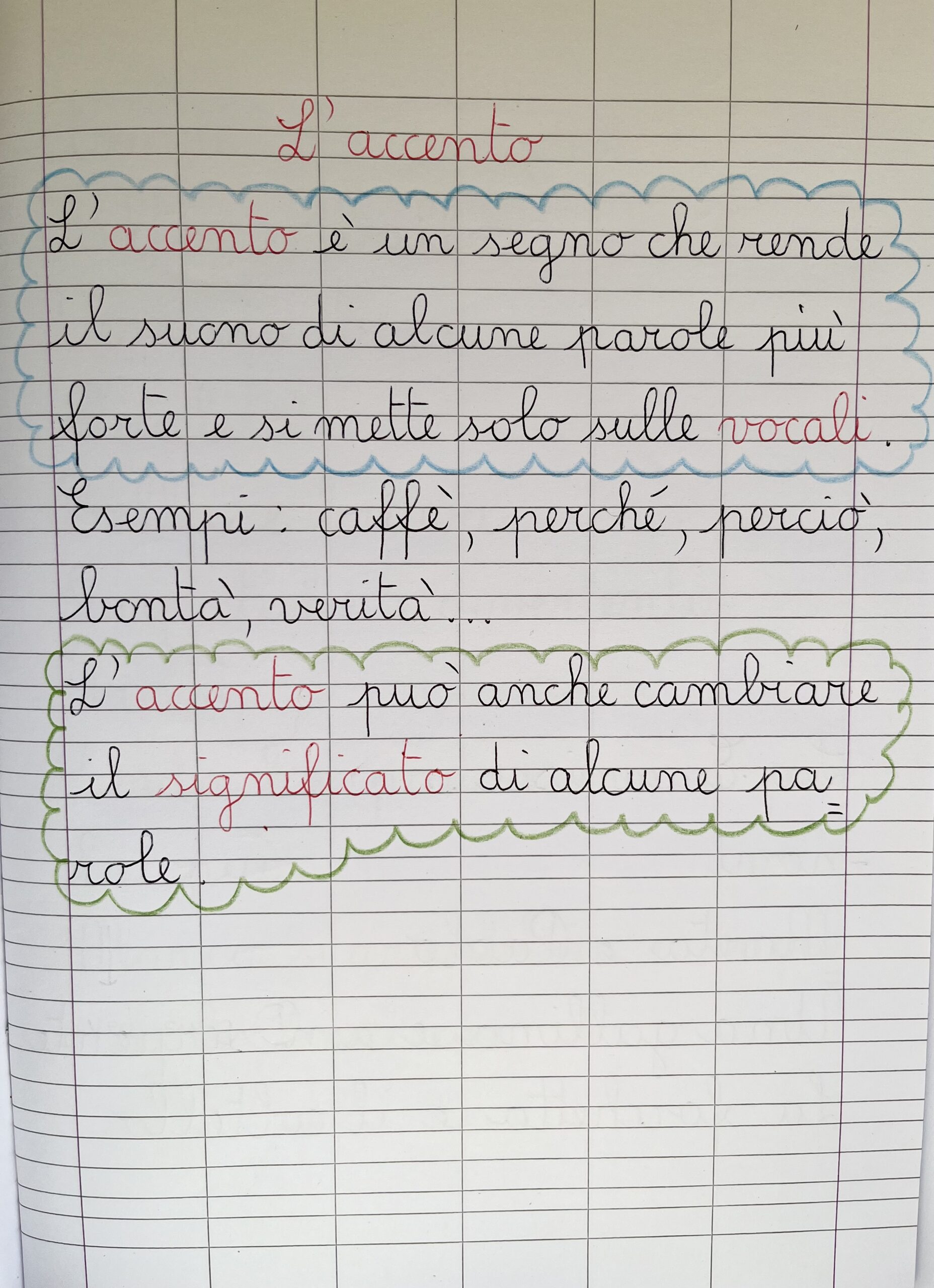 L'accento in 2^ - maestra Ilaria