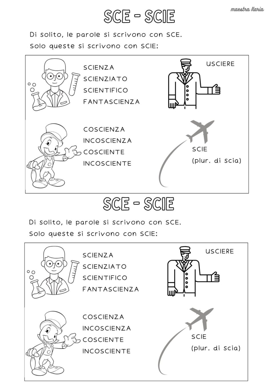 SCI - SCE - SCIE - maestra Ilaria