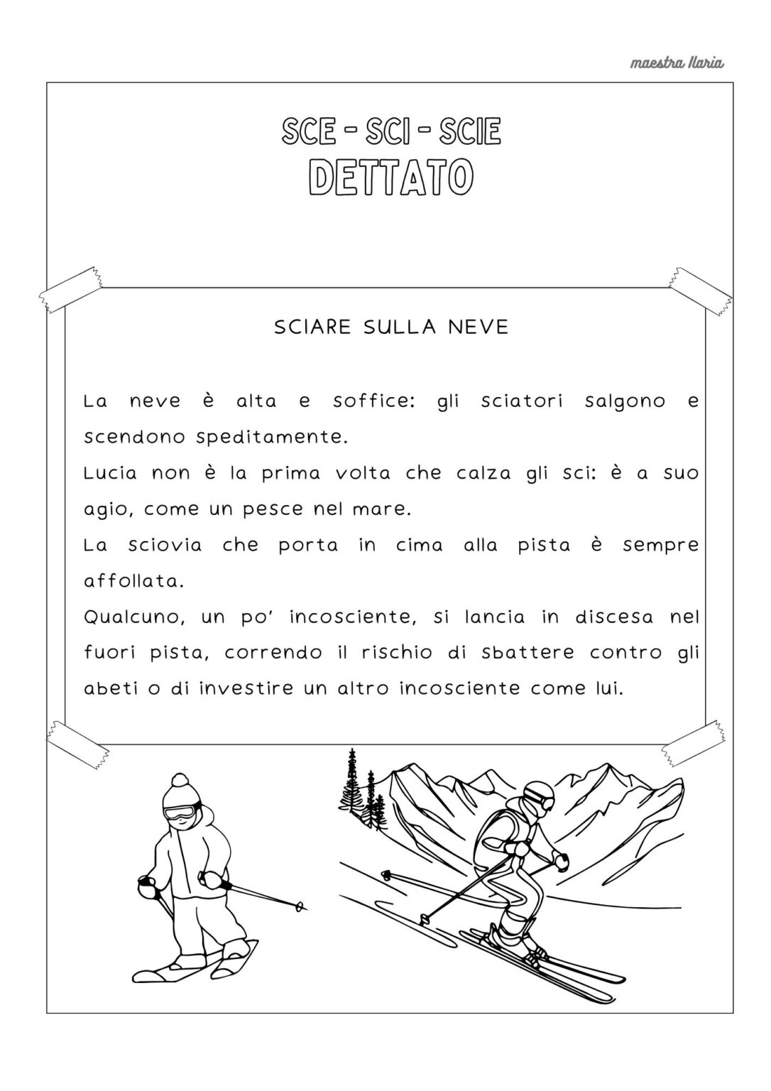 SCI - SCE - SCIE - maestra Ilaria