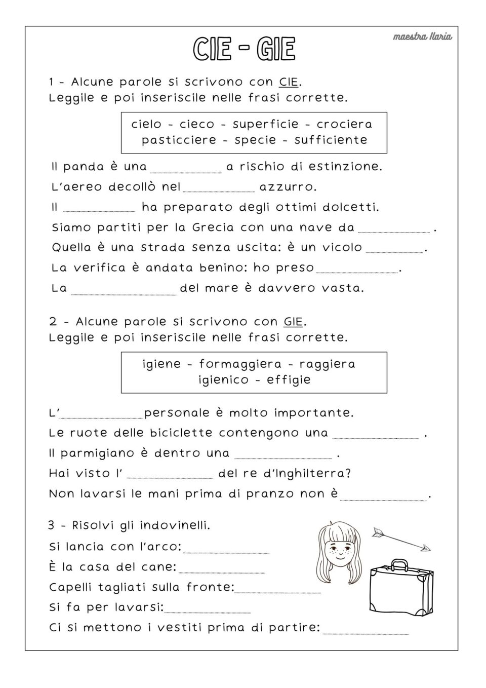 Suoni duri e dolci di C e G - classe 3^ - maestra Ilaria