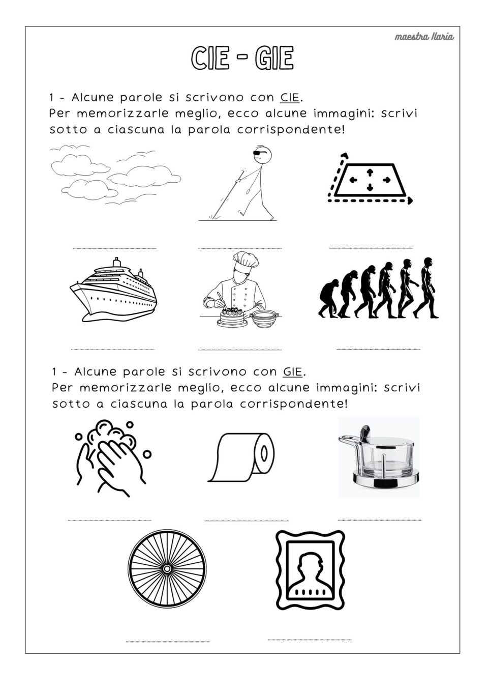 Suoni duri e dolci di C e G - classe 3^ - maestra Ilaria